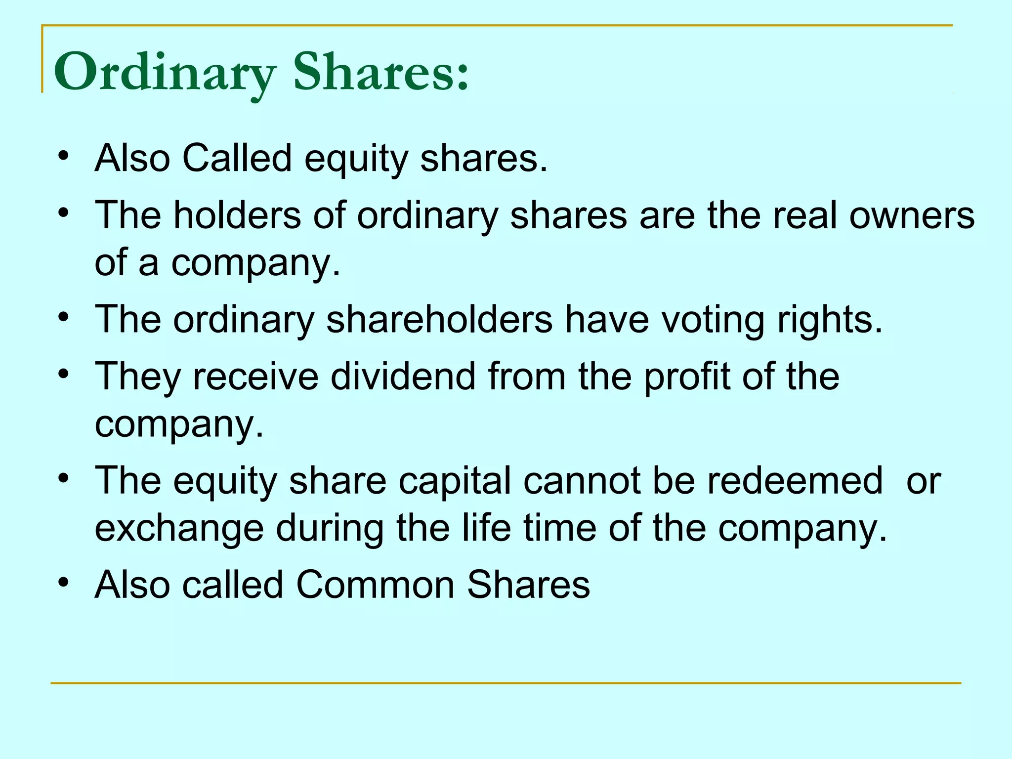 Unit 3 capital of company | PPT