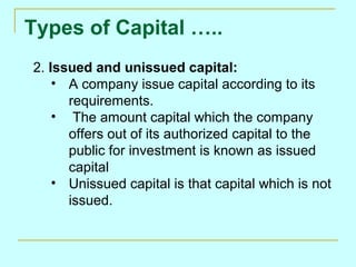 Unit 3 capital of company | PPT