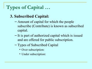 Unit 3 capital of company | PPT
