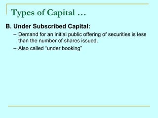 Unit 3 capital of company | PPT