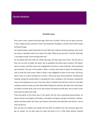 Unit 3 charles dickens the child story | PDF