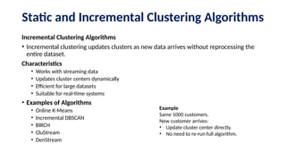 Machine Learning - Unsupervised Learning Clustering | PPTX