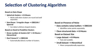 Machine Learning - Unsupervised Learning Clustering | PPTX