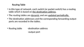 unit 3 computer networks-switching,packet switching,internet protocol. | PPTX