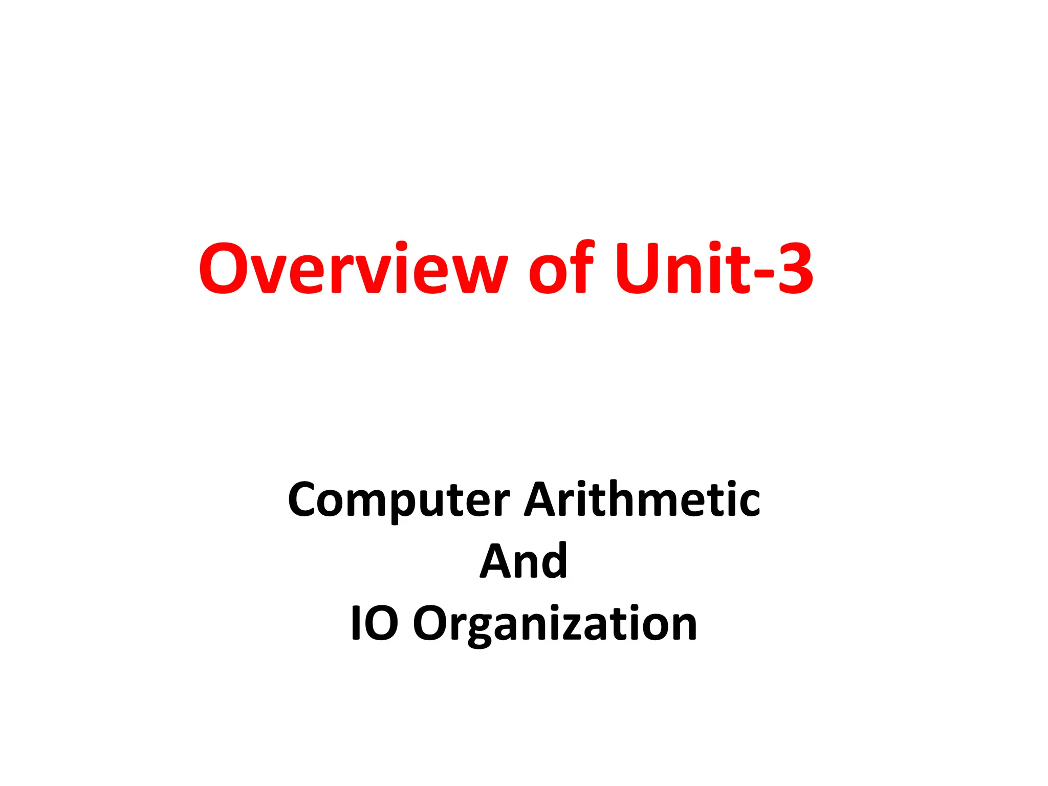 Computer Organisation and Architecture (COA) | PPTX
