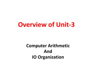 Computer Organisation and Architecture (COA) | PPTX