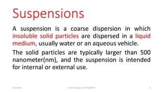 Coarse Dispersion, Physical Pharmaceutics | PDF