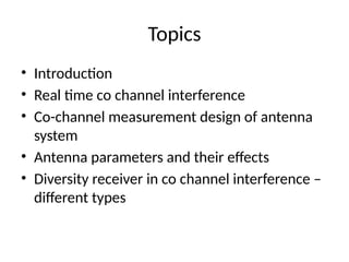 interfernece types,cochannel and adjacent channel interfernce | PPTX