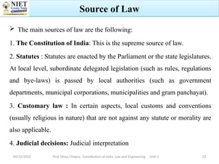 Unit3 COI.pptx on constitution of India. | PPTX