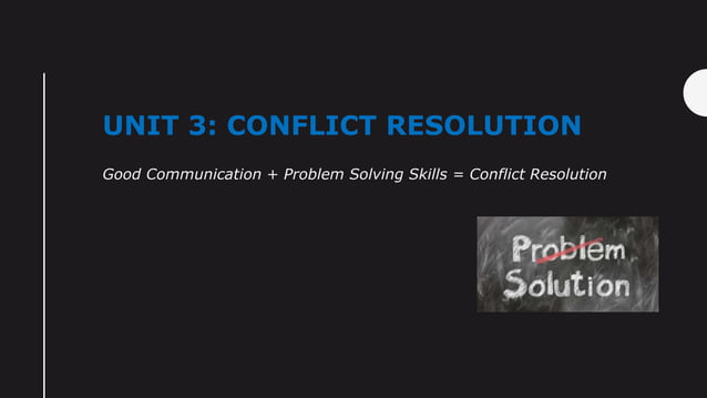 Unit 3 Conflict Resolution | PPTX | Family and Relationships