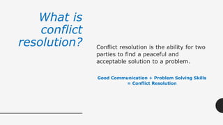 Unit 3 Conflict Resolution | PPTX