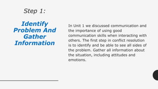 Unit 3 Conflict Resolution | PPTX