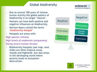 Unit 3 contested planet biodiversity under threat | PPT