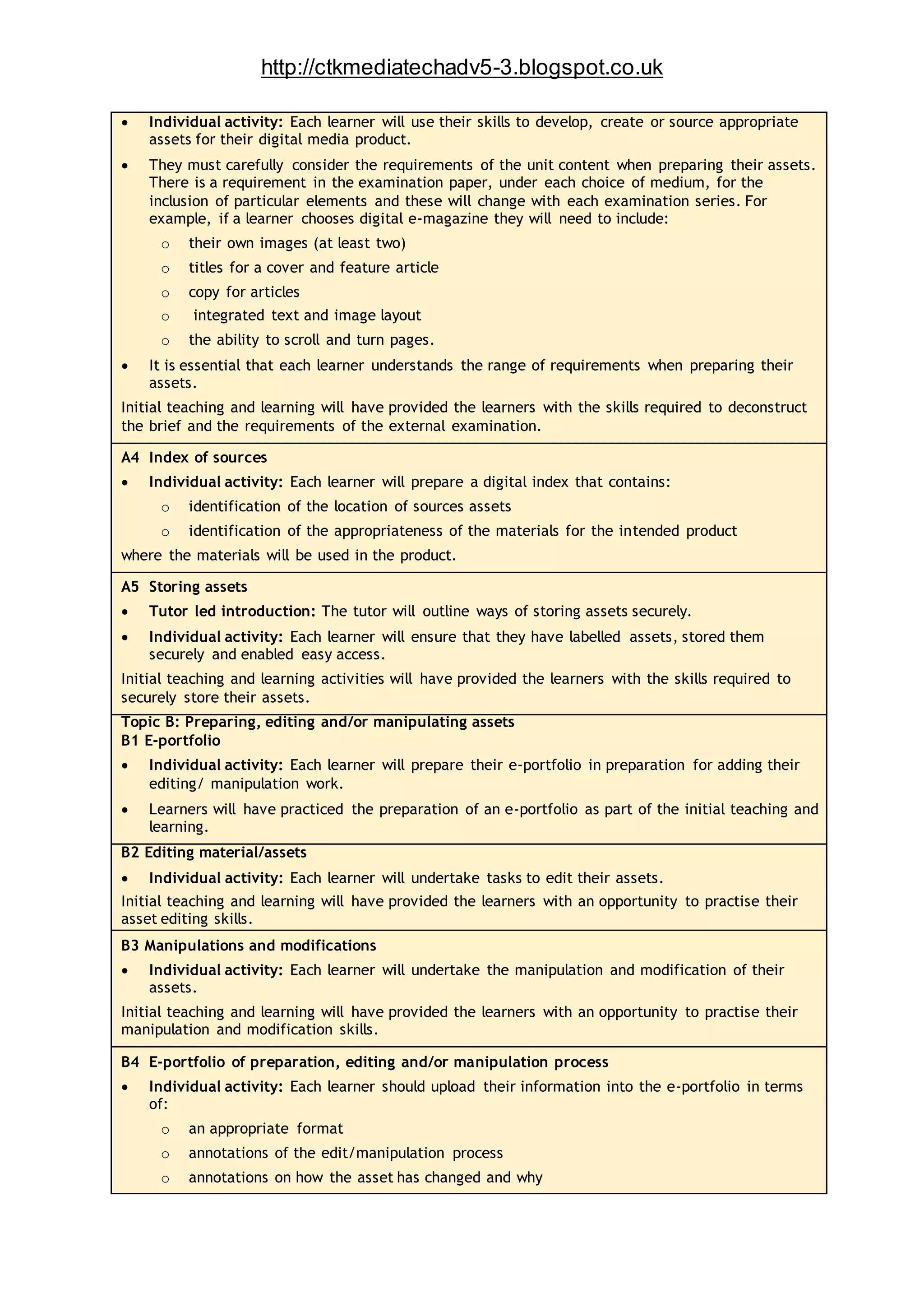 Unit 3 cover booklet | DOCX