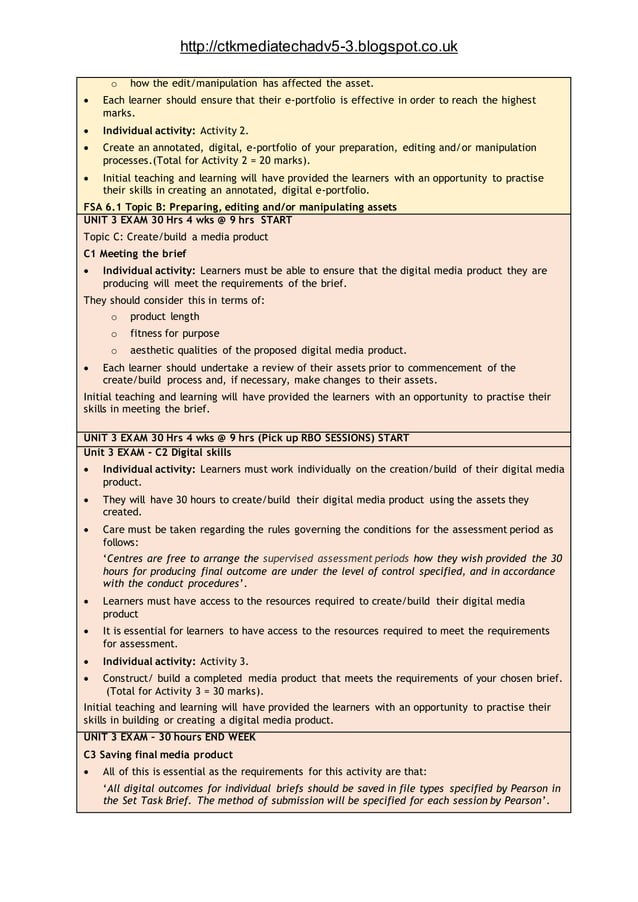 Unit 3 cover booklet | DOCX