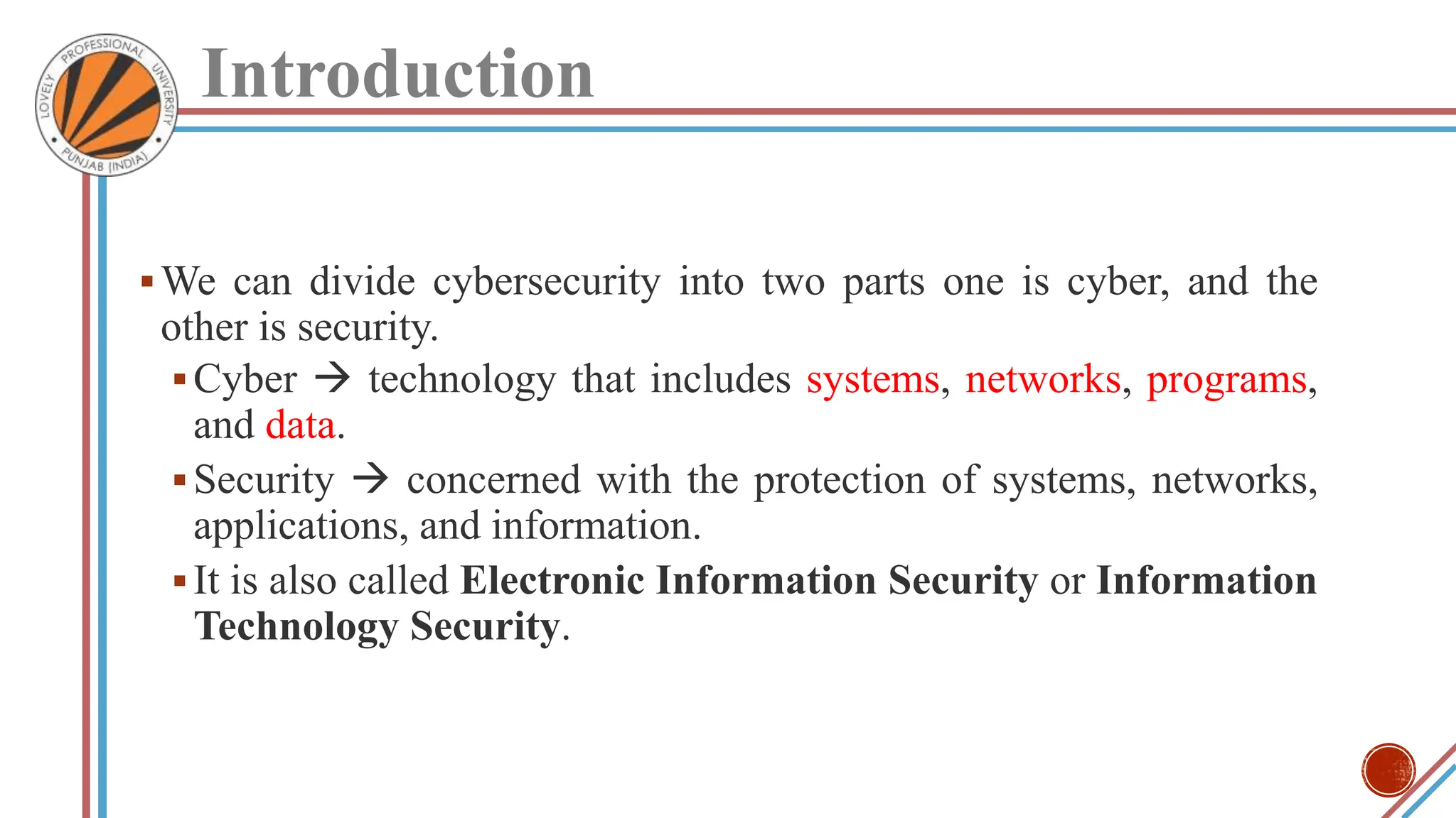 CyberSecurity presentation for basic knowledge about this topic | PPT
