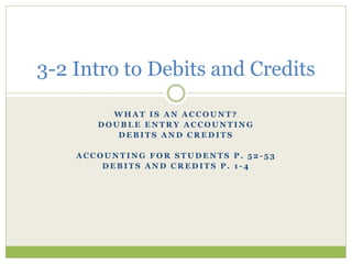 Unit 3 Debits and Credits | PPTX