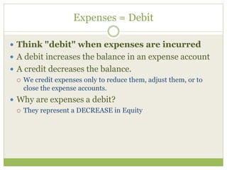 Unit 3 Debits and Credits | PPTX