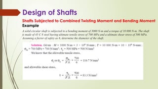 Unit 3 Design of Shafts.pptx aafgf dhhvc f | PPTX