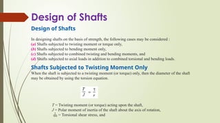 Unit 3 Design of Shafts.pptx aafgf dhhvc f | PPTX