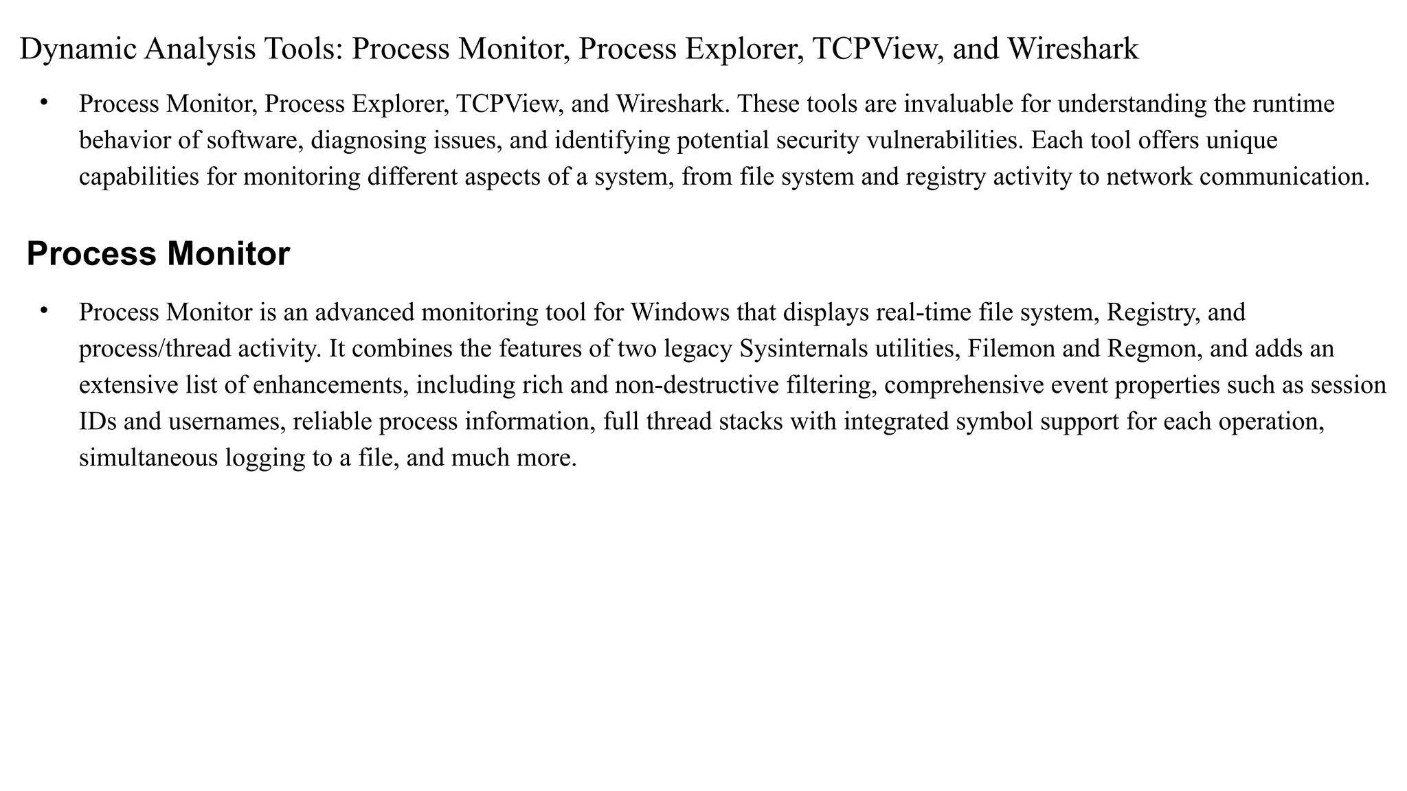 Dynamic malware Analysis with samples & tool | PPTX
