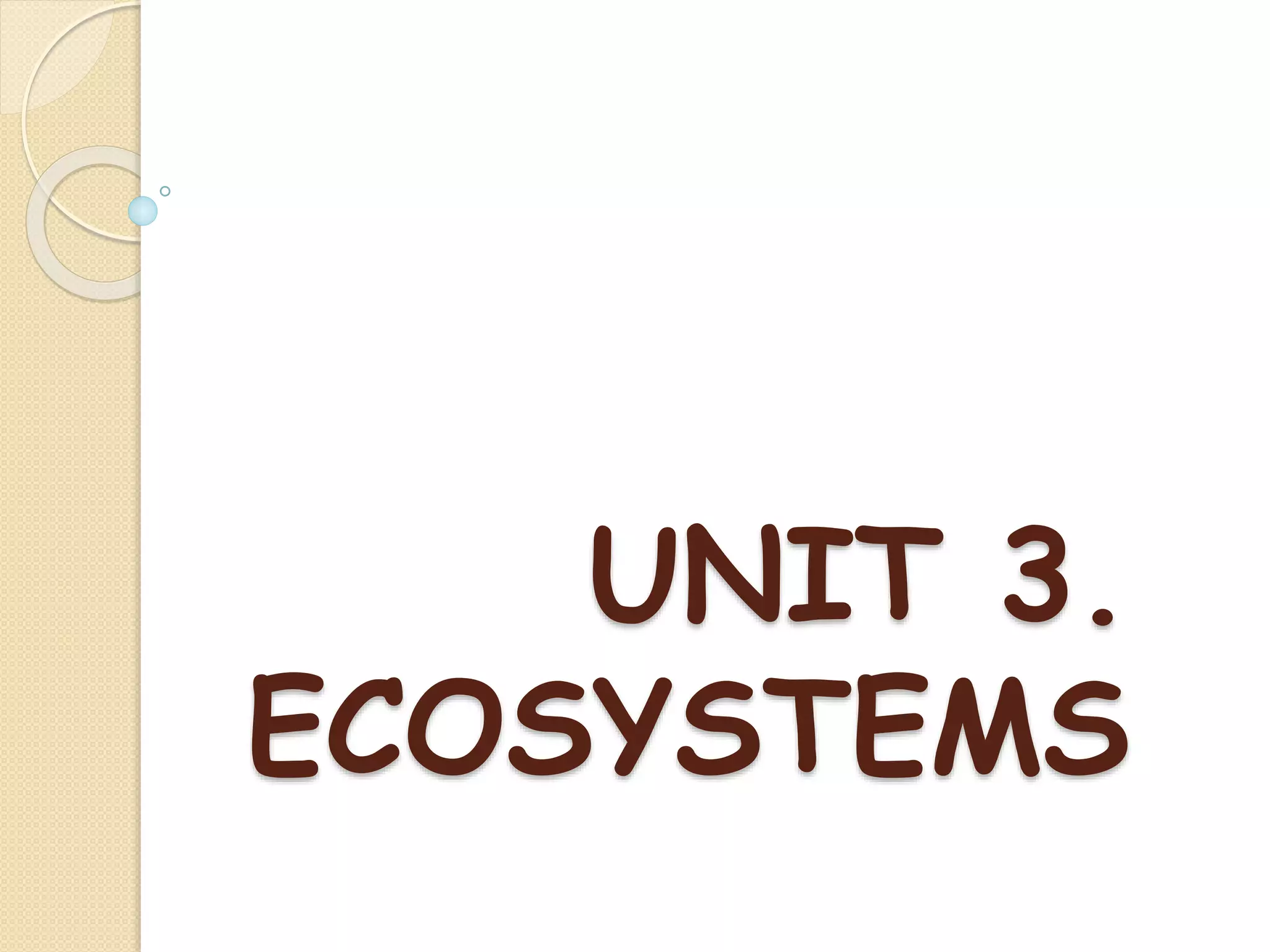 Unit 3 ecosystems | PPT