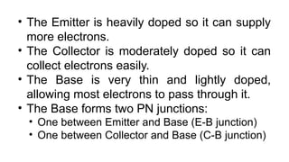 Electron Devices TRANSISTOR and its types | PPTX