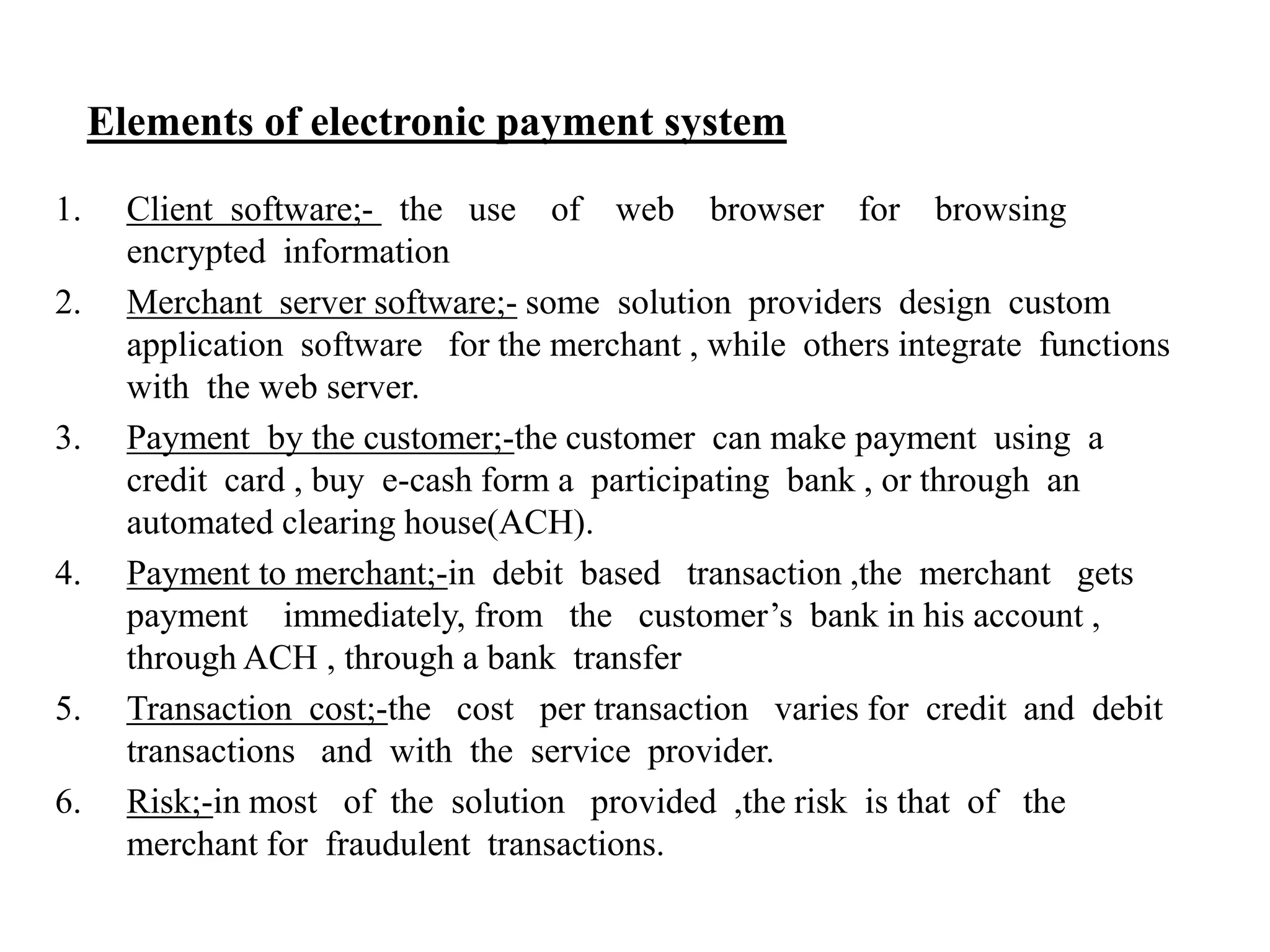 Electronic Payment System | PPTX