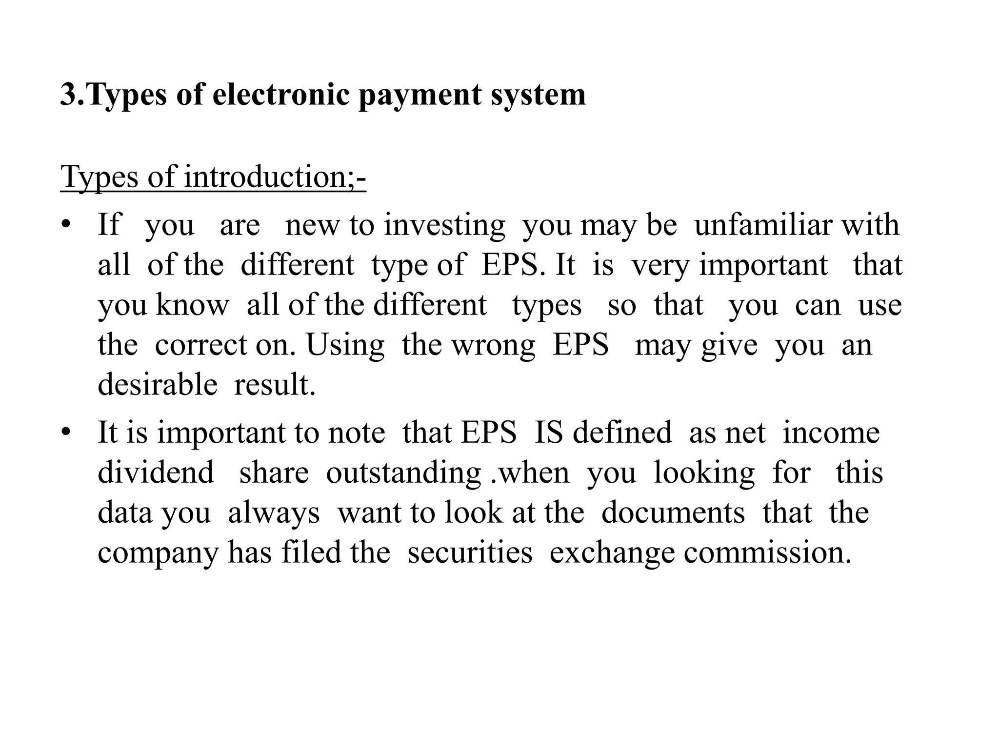 Electronic Payment System | PPTX