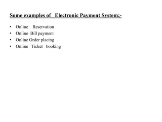 Electronic Payment System | PPTX