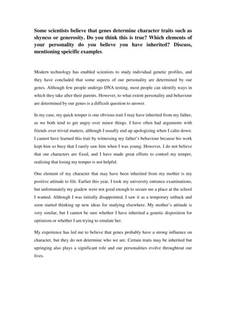 Unit3 elements of personality | PDF