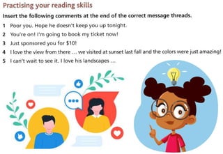Unit 3 English for life Reading (Entry 3) Social networking sites.pptx