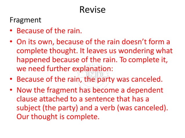 Unit 3 (E); Sentence Fragment, Educational Platform.pptx