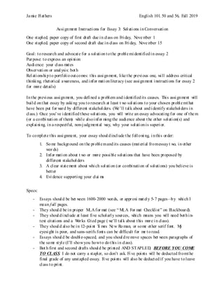 Unit3 essay instructions | PDF