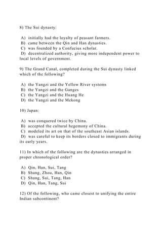 Unit 3 Examination106GED 130 Introduction to Civiliza.docx