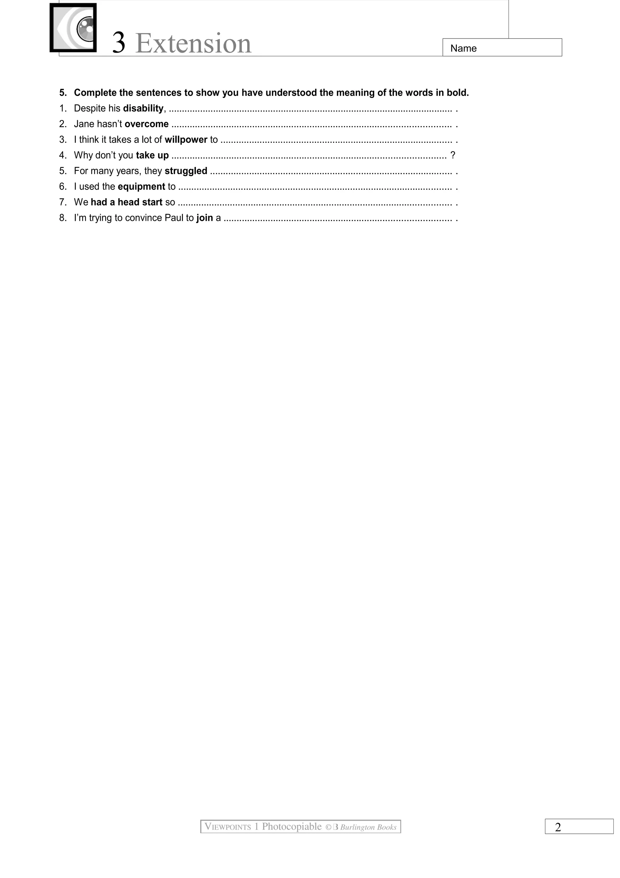 Unit 3 extension | DOC