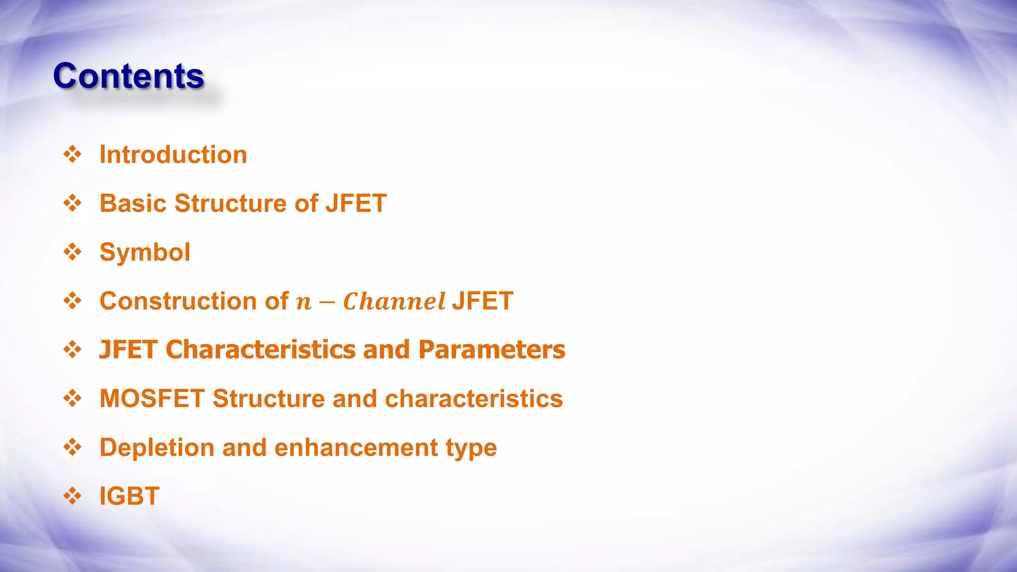 Field Effect Transistor Fet Ppt