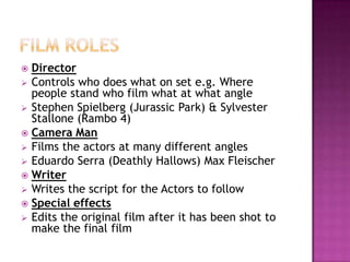 Unit 3 – film industry | PPTX