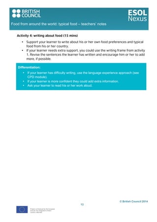 Unit 3 food around the world | PDF