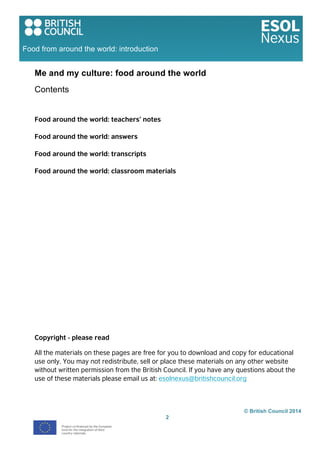Unit 3 food around the world | PDF