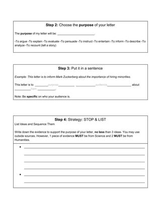 Unit 3 Formal Letter Writing Graphic Organizer | PDF