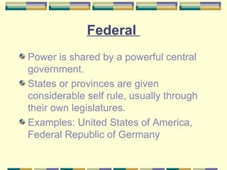 Unit 3 Forms Systems Of Government Powerpoint | PPT