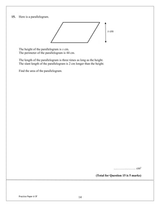 Unit 3 foundation practice paper -_set_a | PDF