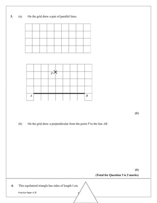 Unit 3 foundation practice paper -_set_a | DOC | Drawing and Sketching | Arts and Crafts