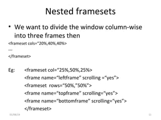Unit 3 (frames) | PPT