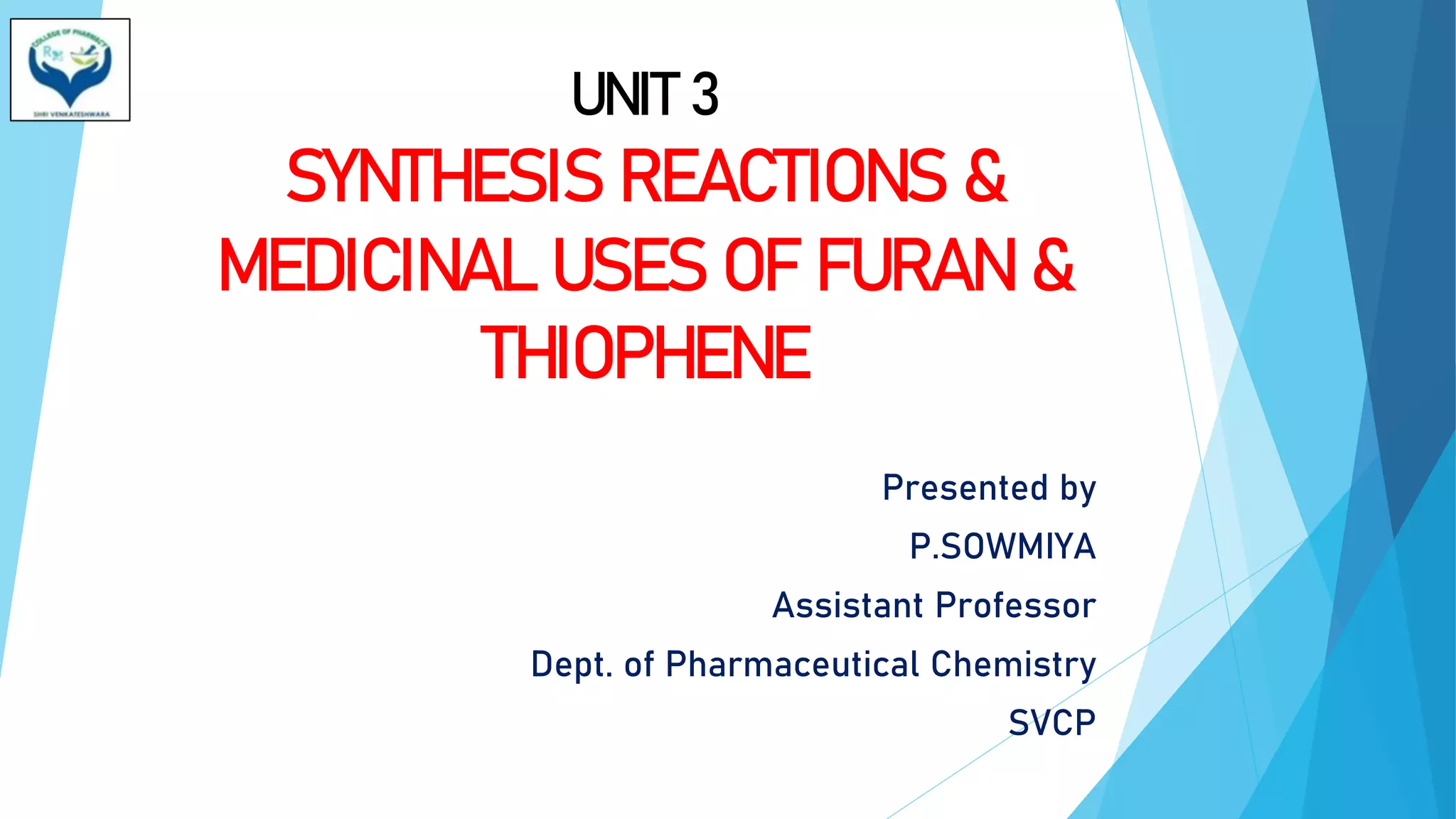 Unit 3 furan & thiophene | PDF