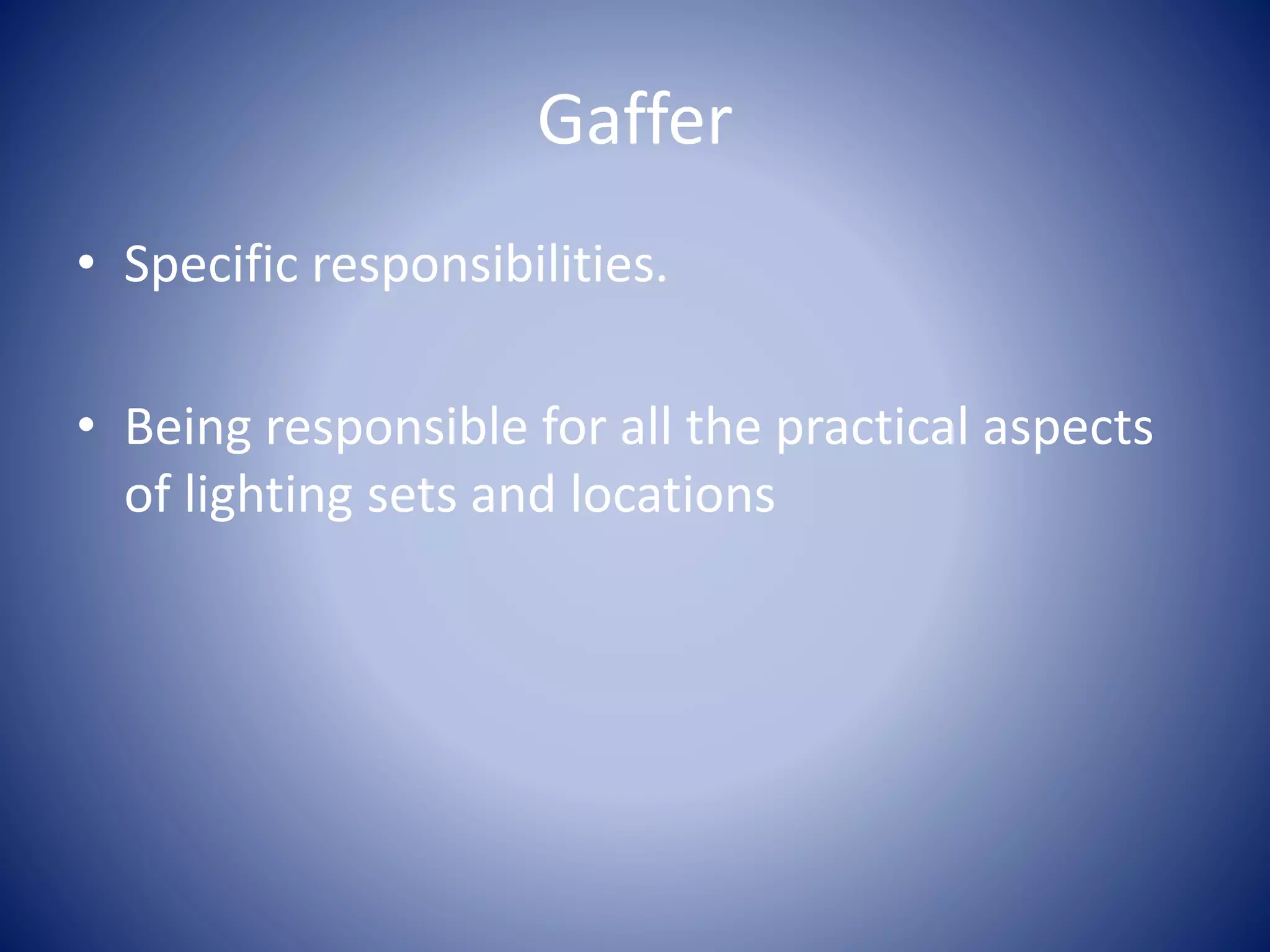 Unit 3 gaffer | PPT