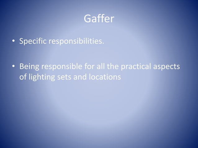 Unit 3 gaffer | PPT