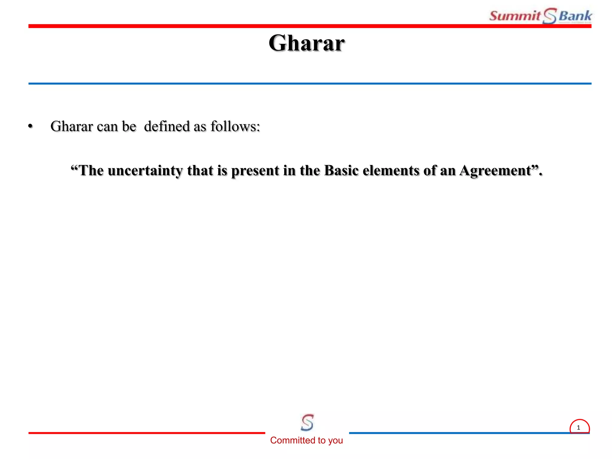 Unit 3 (gharar and qimar) | PPTX