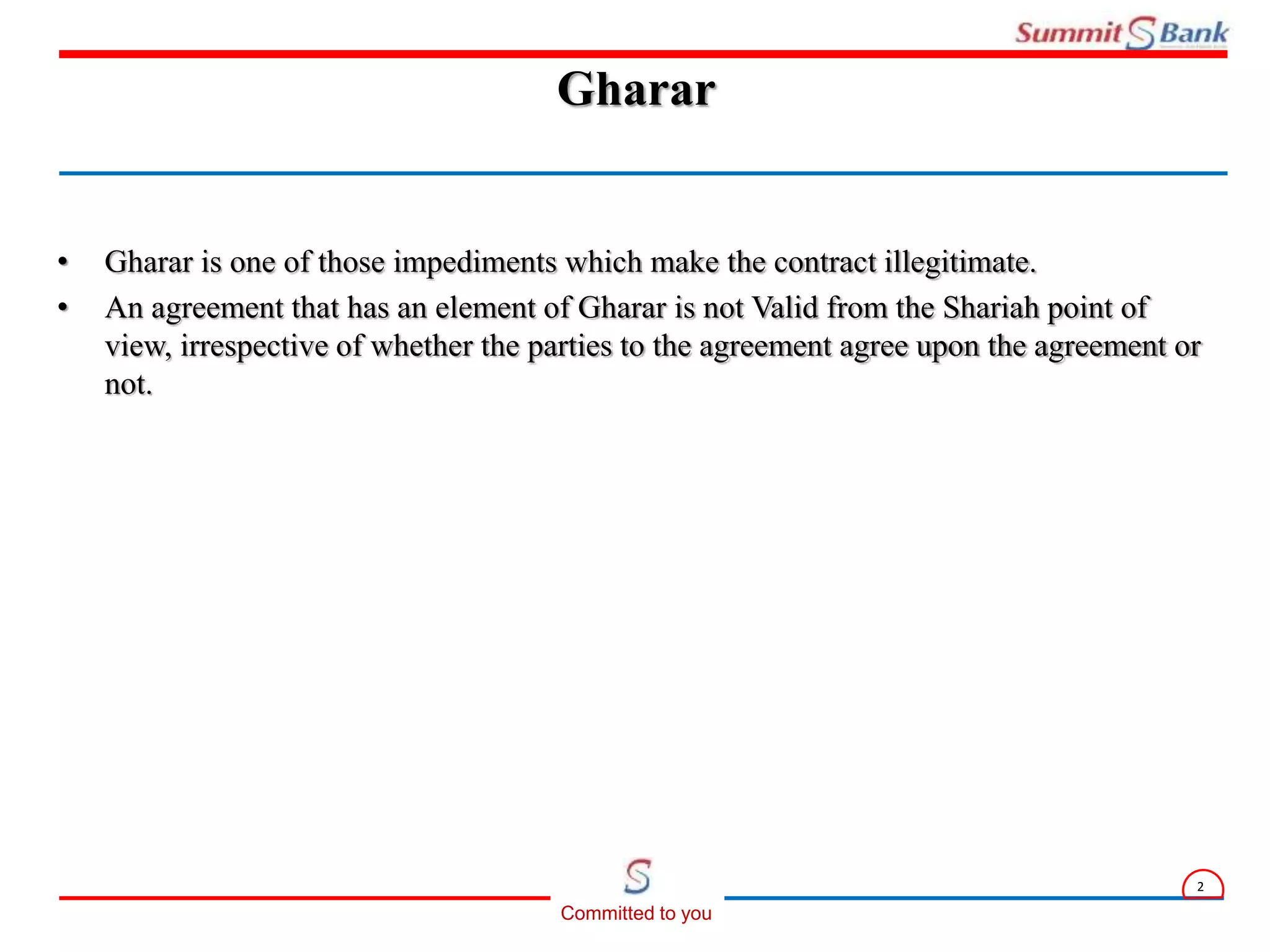Unit 3 (gharar and qimar) | PPTX